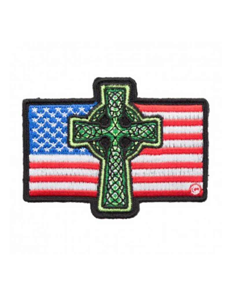 Best Celtic Cross American Flag Embroidery Patches - Papa Patches