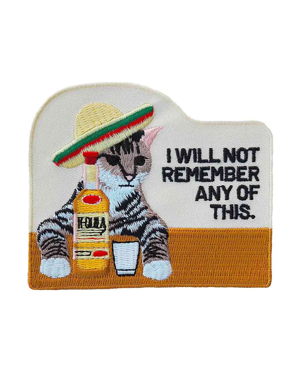 Whimsical Spirits: Crafting Best Tale of Tequila Cat Embroidery Patches ...